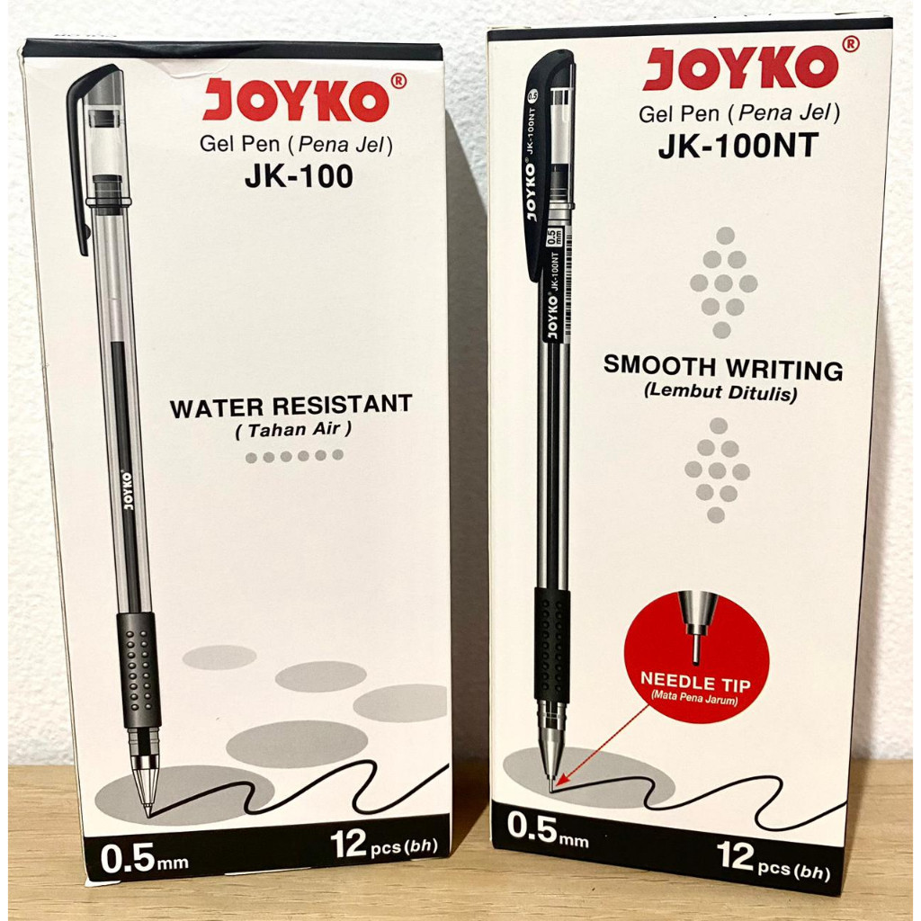 Jual PULPEN GEL JOYKO JK-100 & JK-100NT - 1 Pack (12 pulpen) | Shopee ...