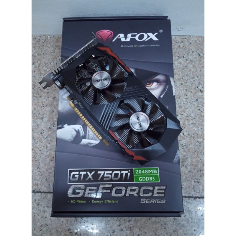 Jual VGA AFOX GTX750 TI 2GB DDR5 128BIT DUALFAN GEFORCE | Shopee Indonesia