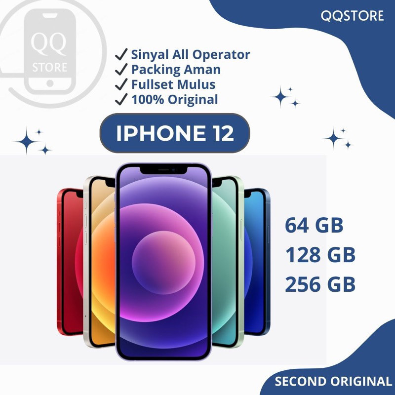 Jual iPhone 12 64GB/128GB/256GB Bekas Original 100% | NORMAL MULUS FULLSET | Shopee Indonesia