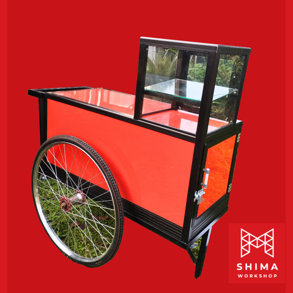 Jual Gerobak dorong/gerobak cilok/gerobak jambu/gerobak aluminium shima ...