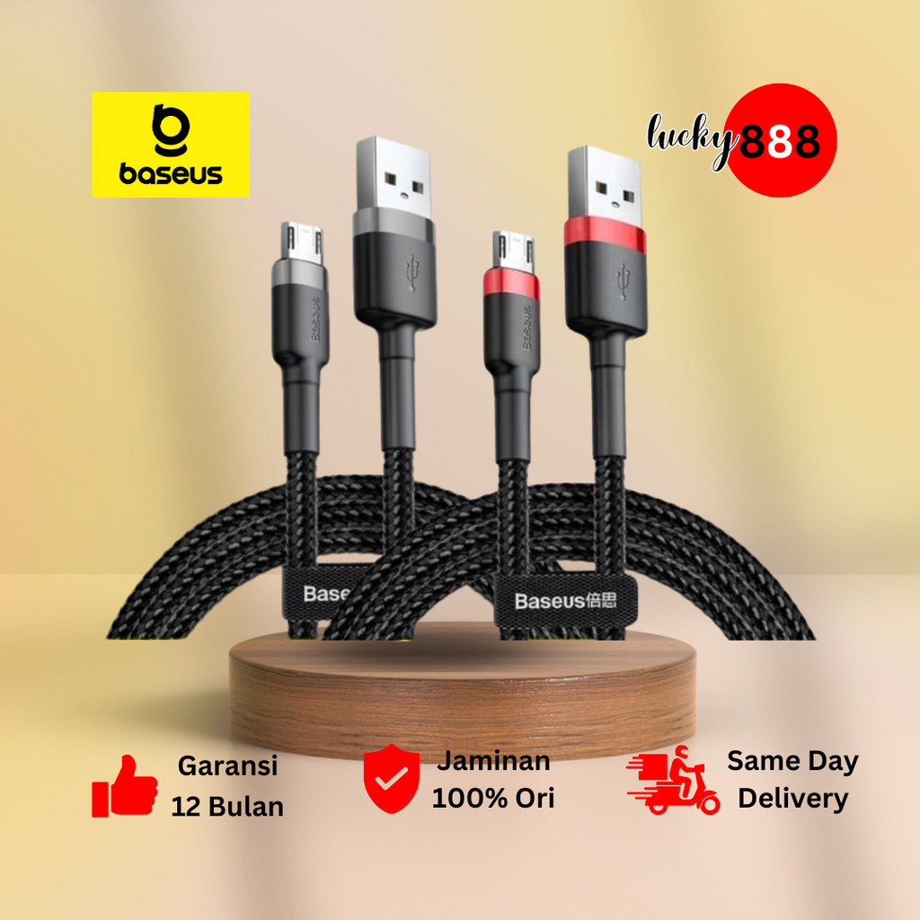 Jual Kabel Data Baseus Cafule Micro USB Cable Braided Nylon 1 meter ...