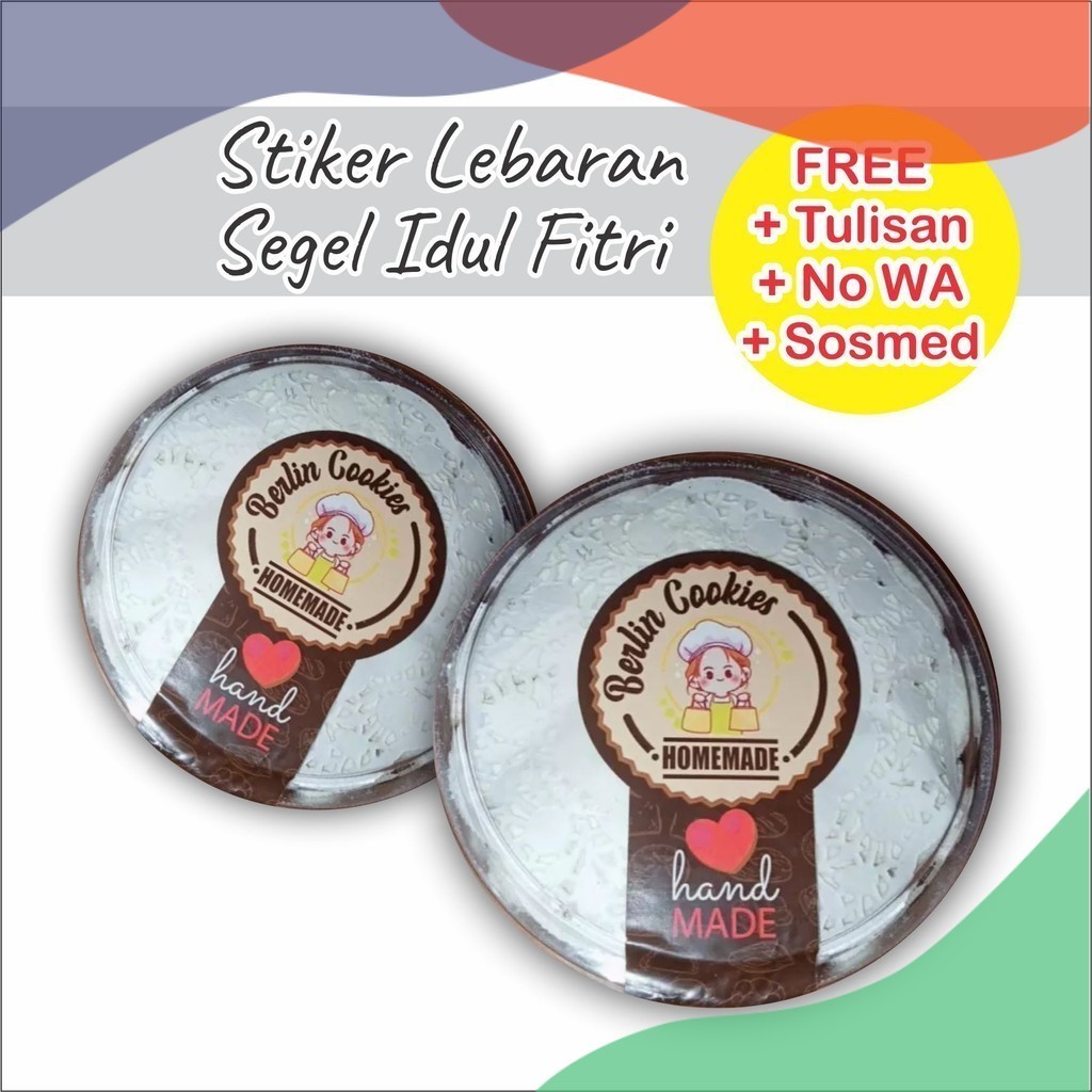 Jual STIKER (isi 20 pcs) Stiker Toples Kue Kering Stiker Toples Model ...