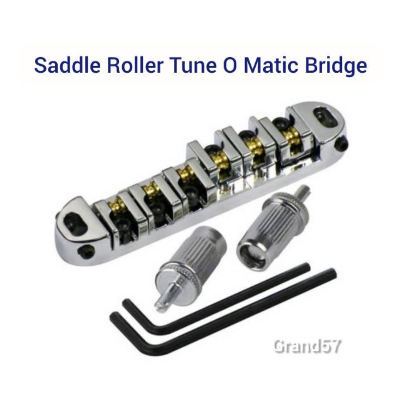 Jual Bridge Tune O Matic Saddle Roller Tune-O-Matic Gitar Elektrik Les ...