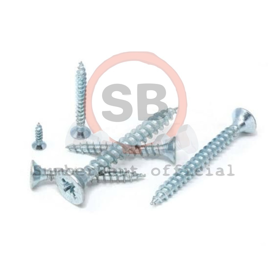 Jual Skrup FH/FAB 12x3 Tapping Screw - Skrup Kepala Rata 12 x 3 | Shopee Indonesia