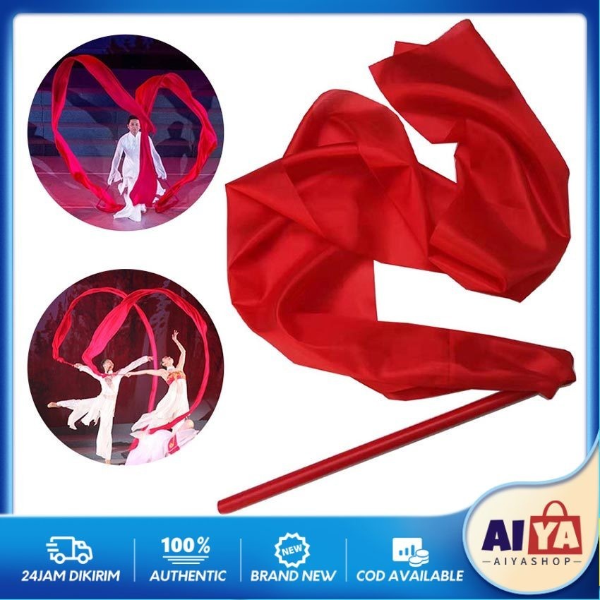 Jual 1.2/3M Dancing Ballet Ribbon Twirling Rod Twirl Ribbon Gymnastics ...