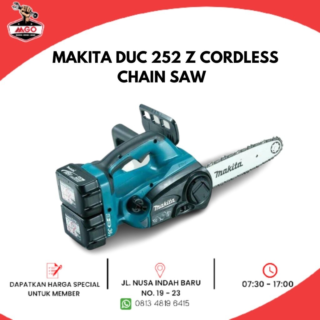 Jual promo MAKITA DUC 252 Z CORDLESS Li-ion CHAIN SAW | Shopee Indonesia