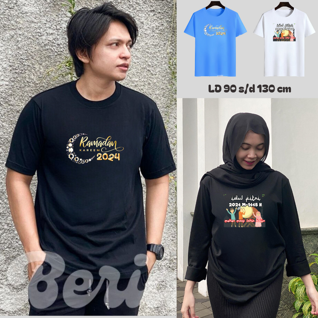 Jual BERIA KAOS RAMADHAN LEBARAN HARI RAYA TERBARU BAHAN 100% KATUN ...
