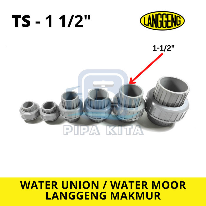 Jual Water Mur Pvc Water Moor 1 1/2 Inch Langgeng Water Union Ts Aw ...
