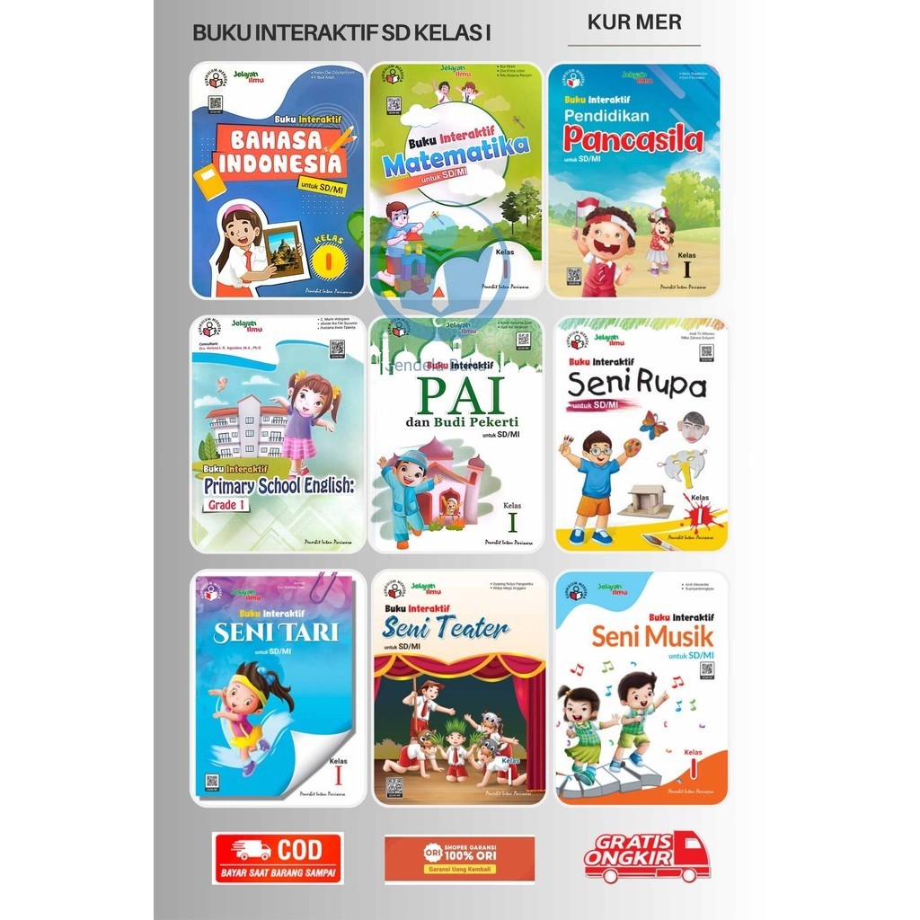 Jual Buku Interaktif SD Kelas 1 Semester 1&2 Kurikulum Merdeka Intan pariwara Tahun 2024 ...