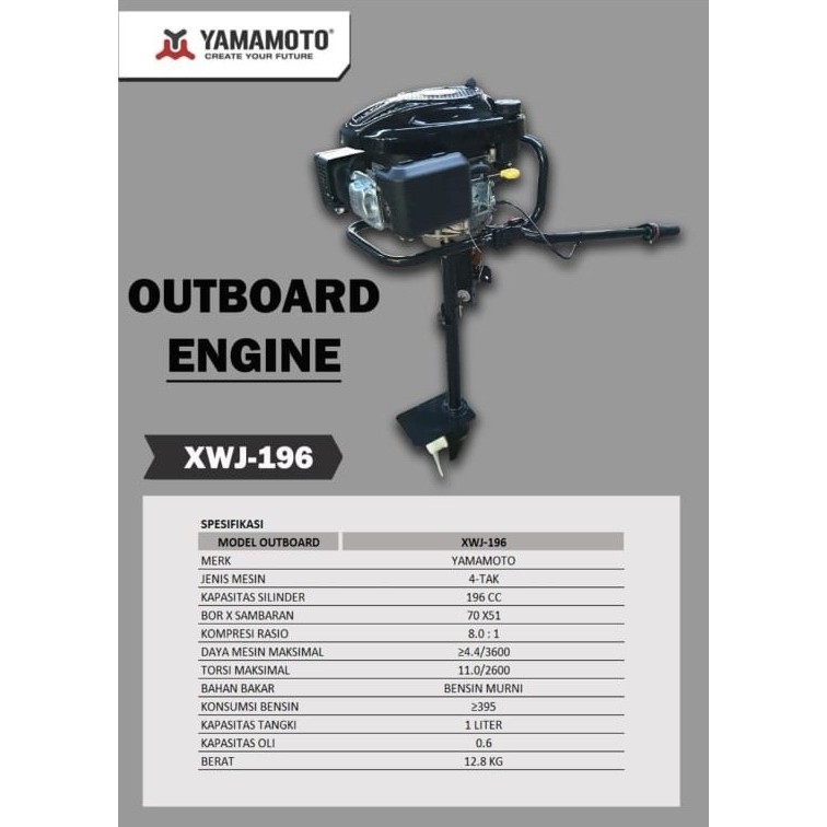 Jual Mesin Tempel Perahu YAMAMOTO Outboard Machine XWJ 196 | Shopee ...