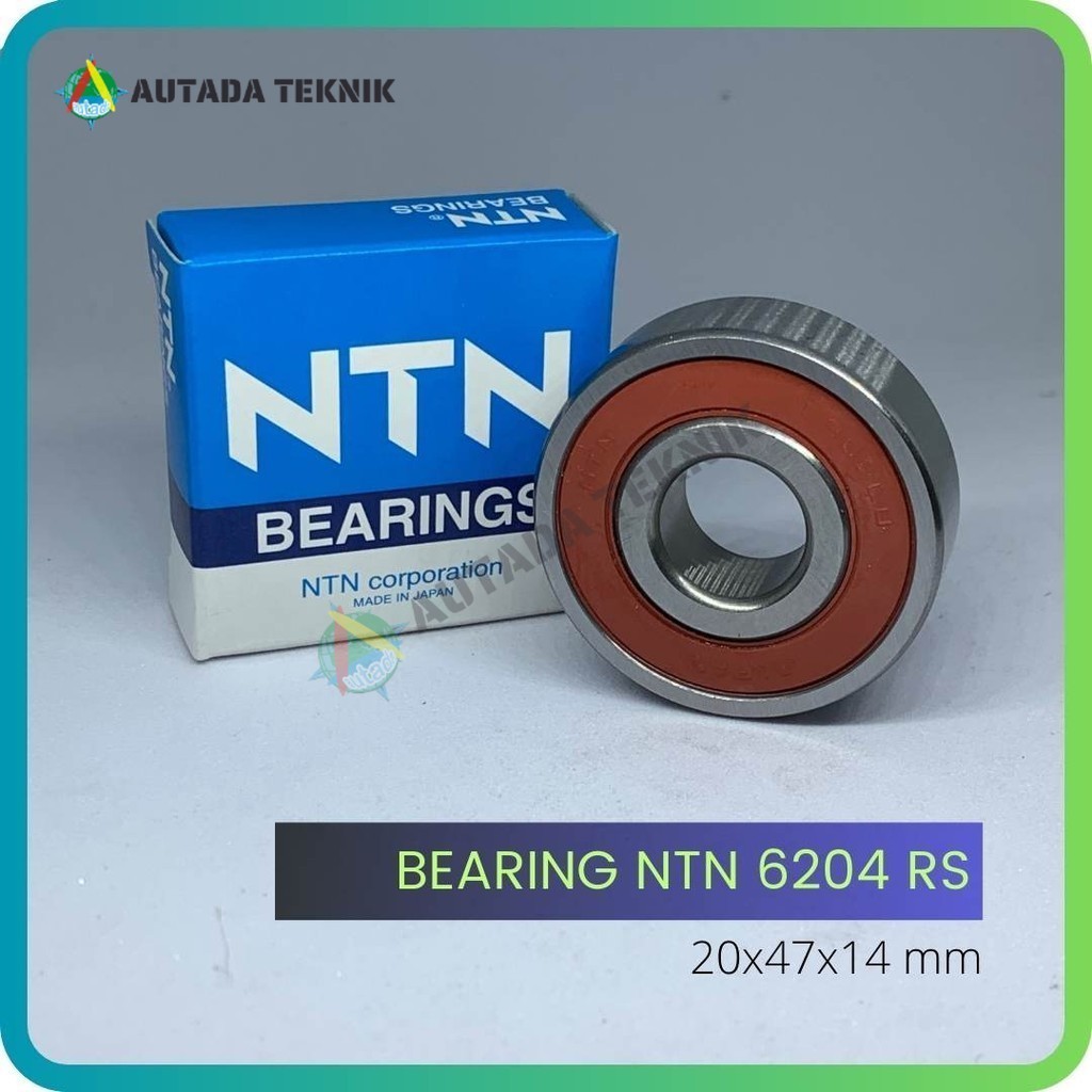 Jual BEARING NTN 6204 RS JAPAN BERING TUTUP KARET DUA SISI LAHER KLAHER ...
