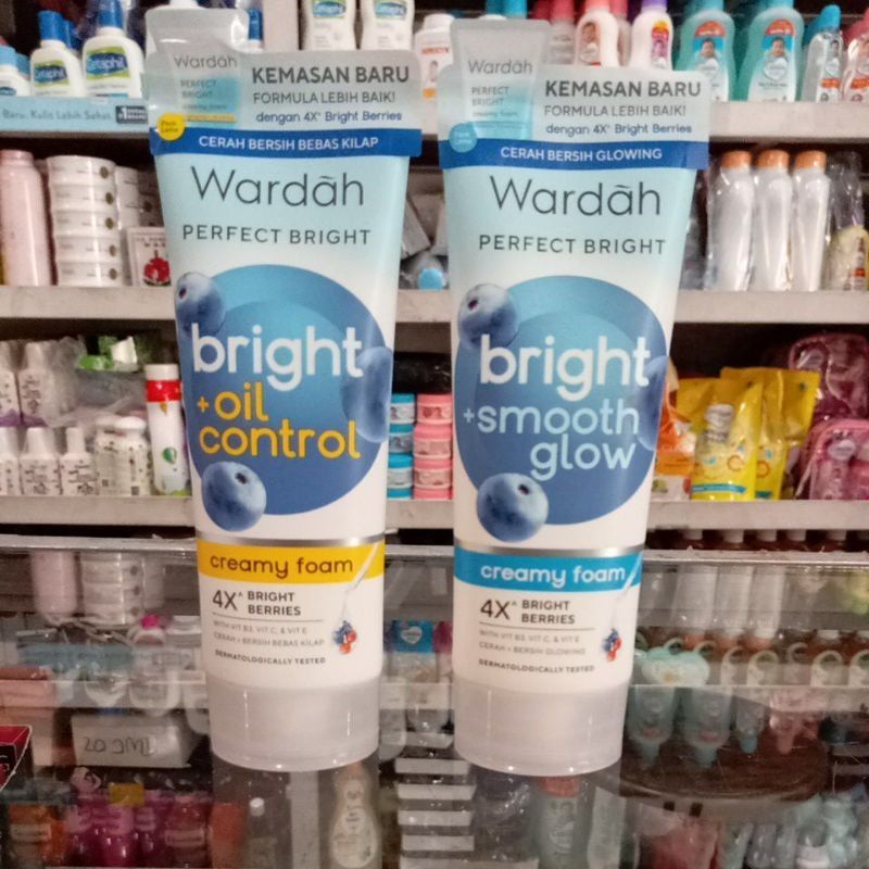 Jual sabun muka besar/Facial foam wardah perfect bright 100ml (kemasan ...