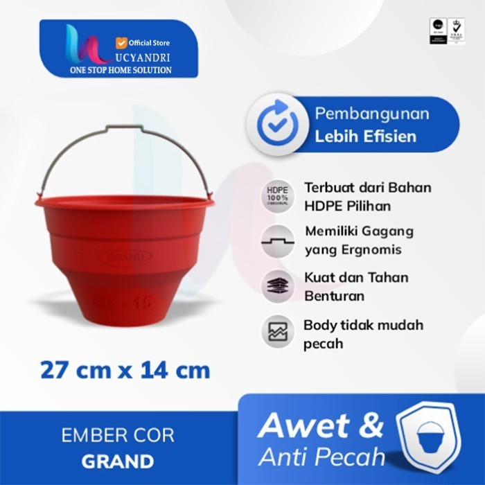 Jual Ember Cor / Timba Cor Grand Kecil ANTI PECAH MURAH Bisa untuk Pot ...