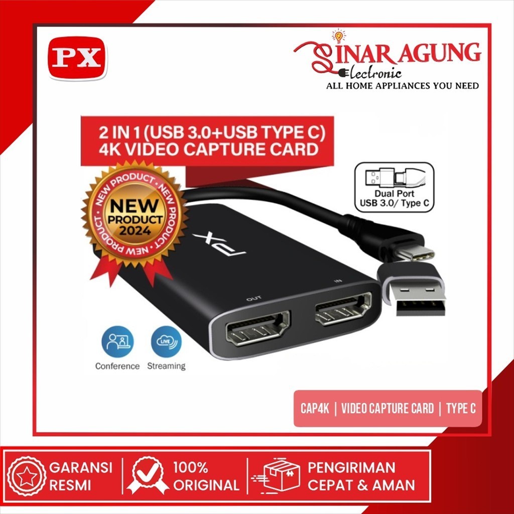 Jual PX CAP4K / CAP-4K CAPTURE CARD PORTABLE - GARANSI RESMI | Shopee ...