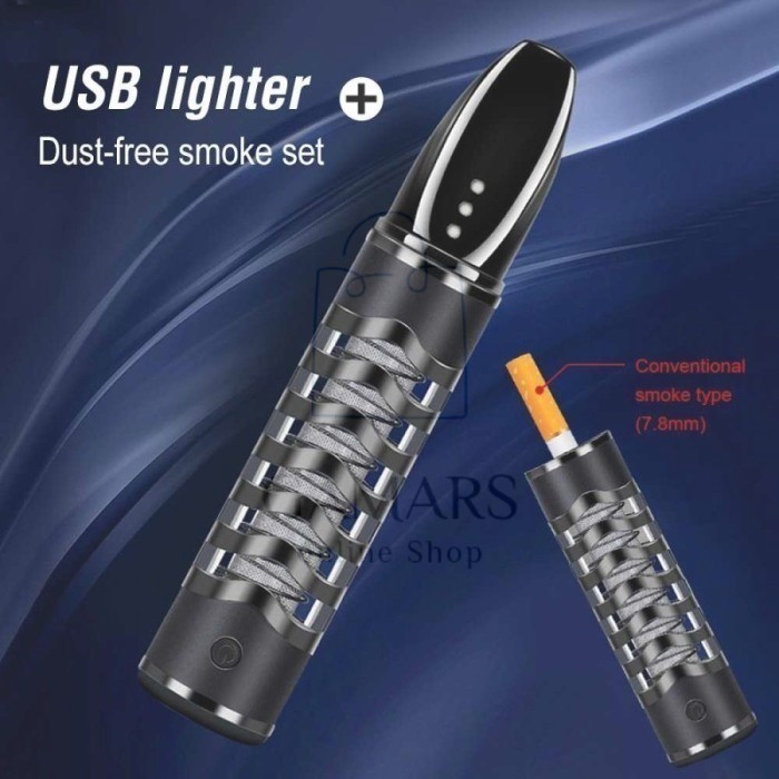 Jual Pipa Asbak Portable Padud Holder Filter Rokok Pematik USB | Shopee ...