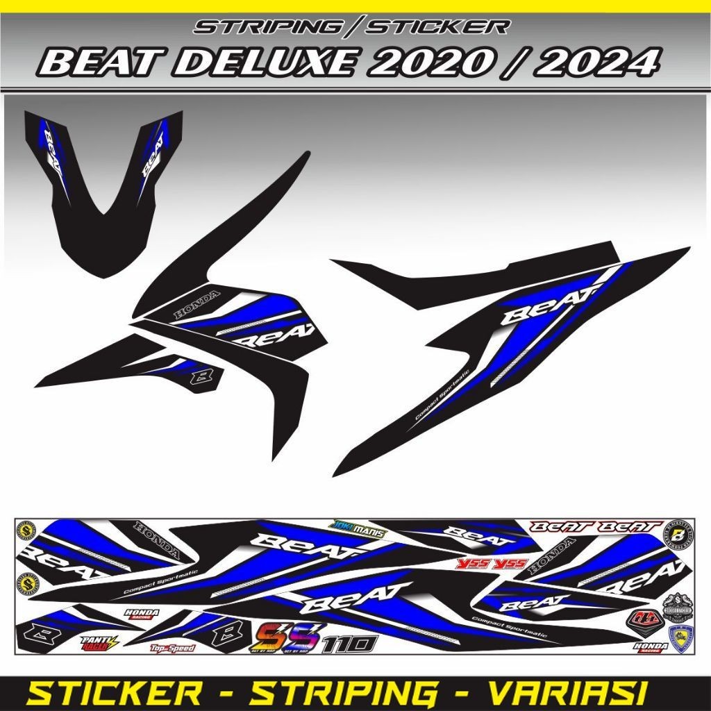 Jual STIKER / STRIPING MOTOR BEAT 2020 2023 VARIASI STIKER BEAT DELUXE ...