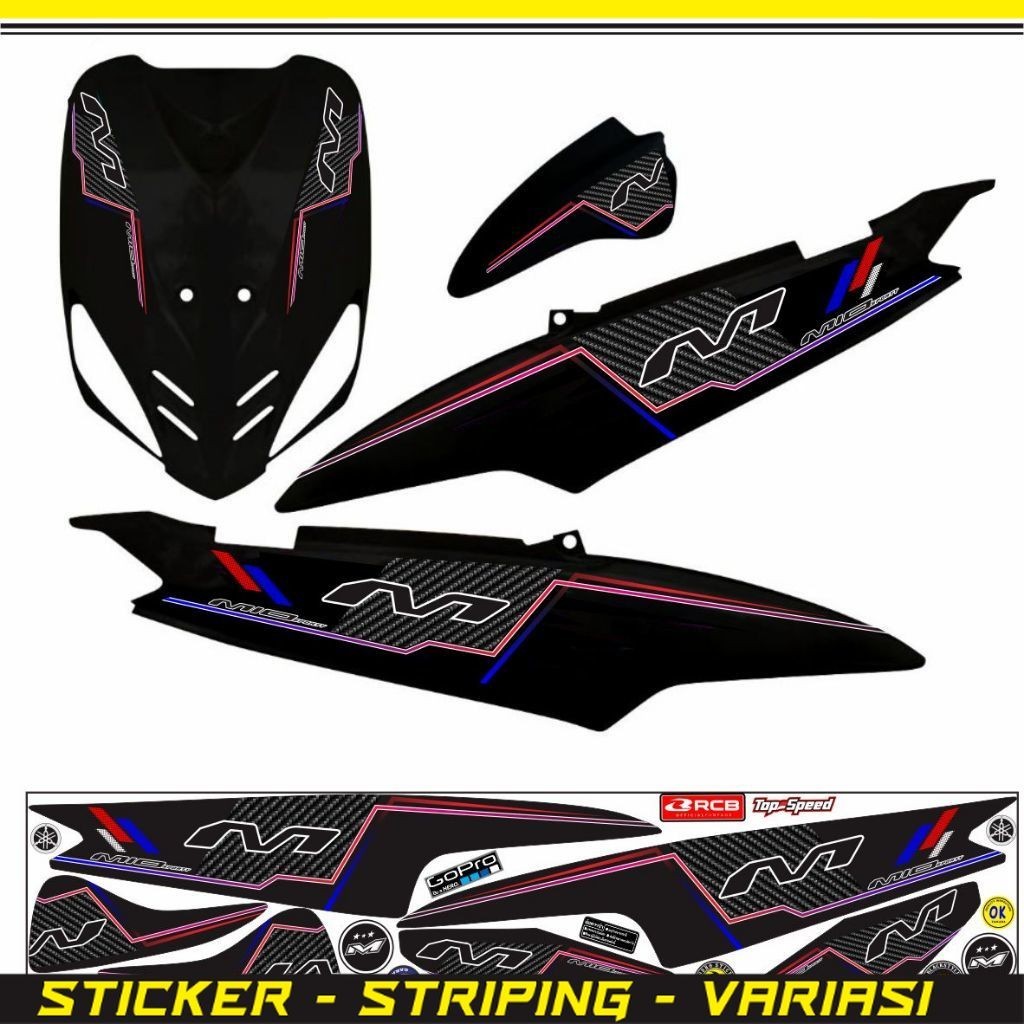 Jual striping mio old mio smile variasi lis simple stiker mio STRIPING ...