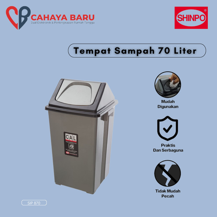 Jual SHINPO 870 TEMPAT SAMPAH SG 70L | Shopee Indonesia