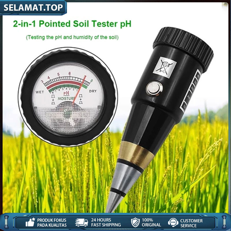 Jual Alat Penggukur Tanah 2 in 1 Pen Type PH Meter Soil Analyzer Tester ...