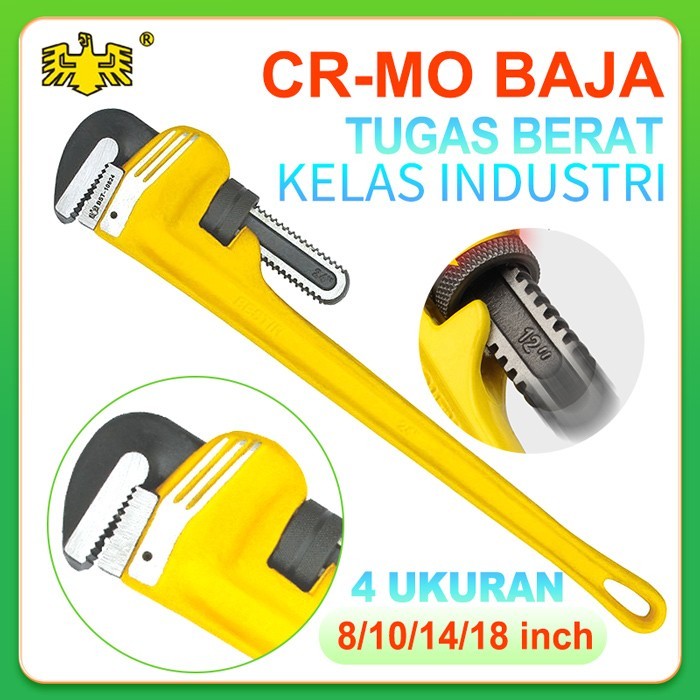 Jual Kunci Pipa Ledeng Baut Mur Besi Aluminum Straight Pipe Wrench Set ...