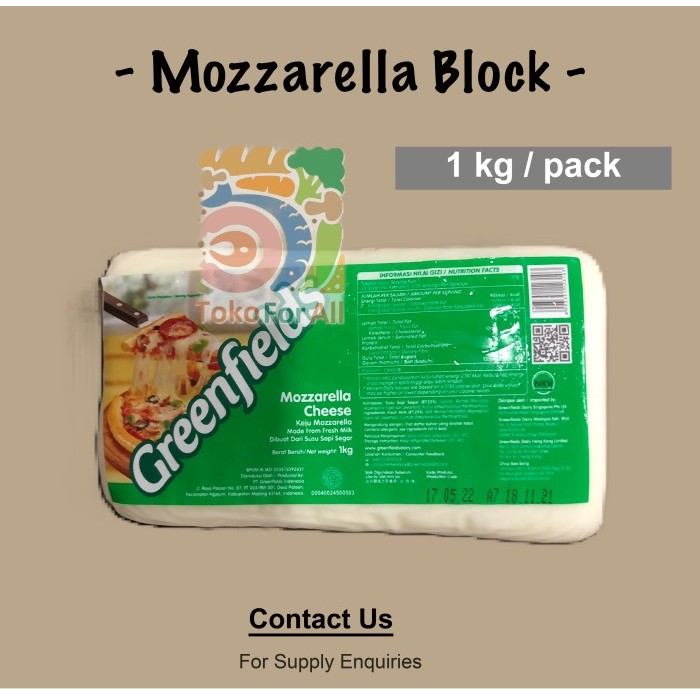 Jual Best Seller ! Mozzarella Block - 1kg per Pack | Shopee Indonesia