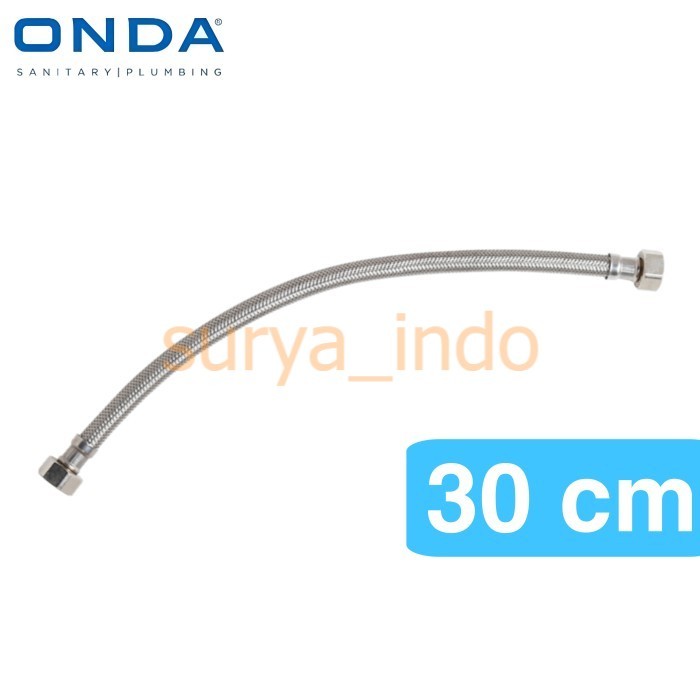 Jual SELANG FLEKSIBEL 30 CM ONDA 1/2" FLEXIBLE PANAS DINGIN WATER HEATER KLOSET SINK WASTAFEL ...