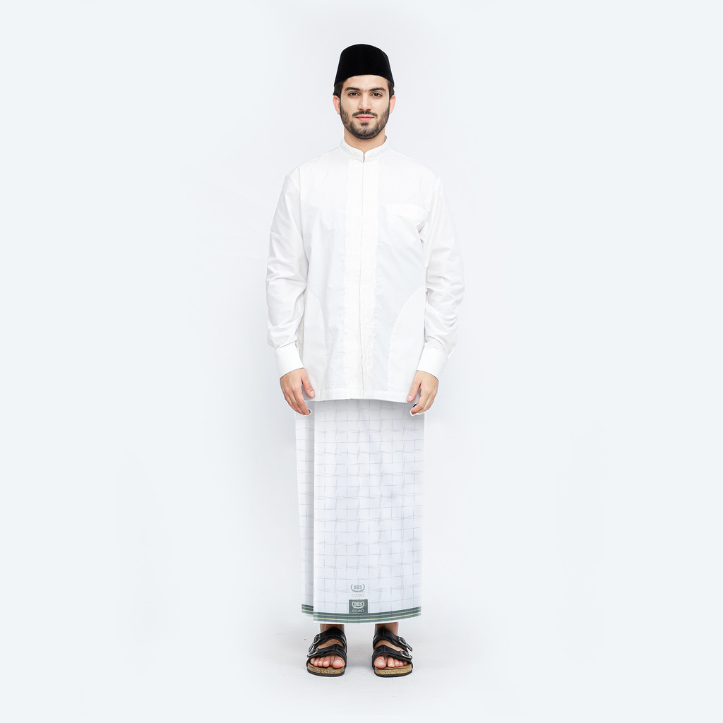 Jual Sarung BHS Cosmo Silver Motif K26 PRB Putih | Shopee Indonesia