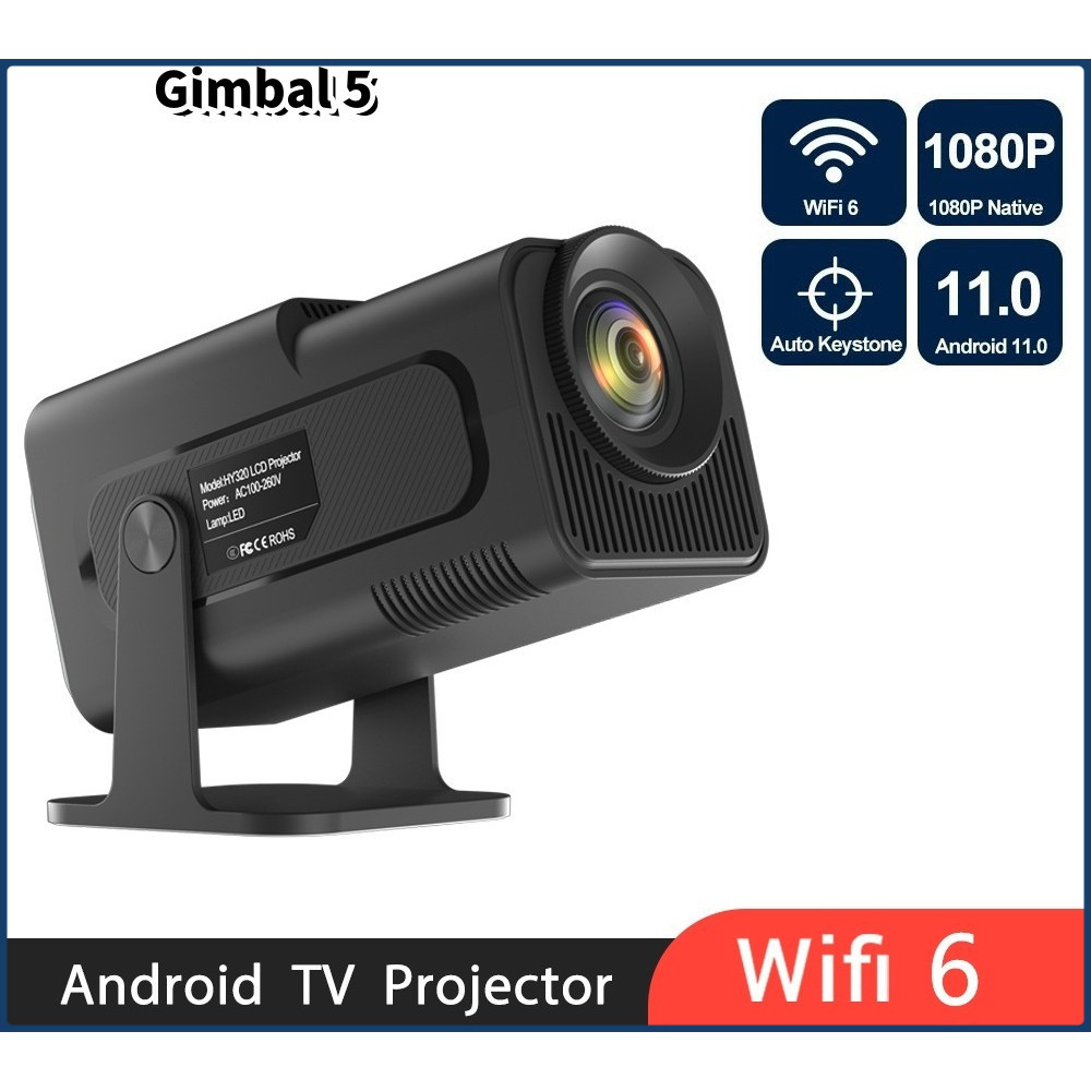 Jual Gimbal 5 Mini Portable Proyector 4K Android 11 WiFi6 Bluetooth5 ...