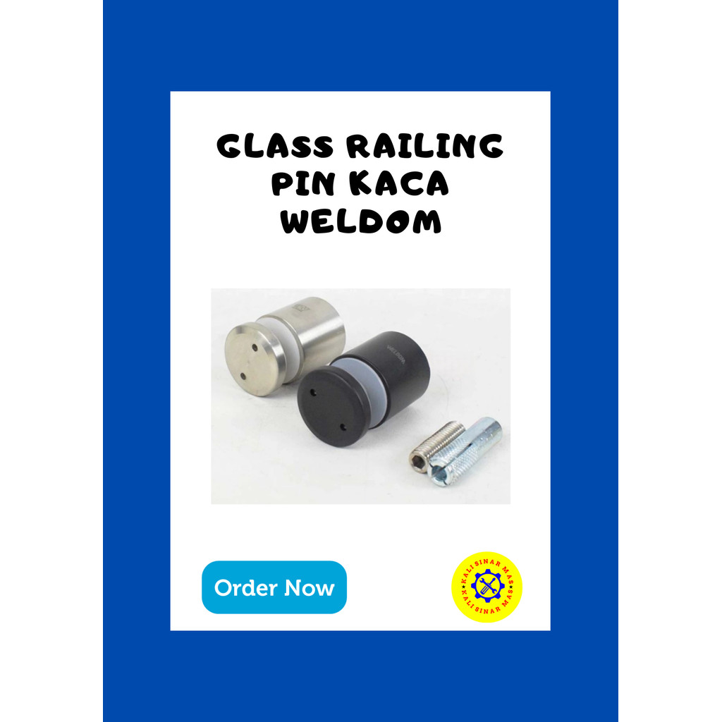 Jual Glass Railing Pin Kaca Weldom – Glass Holder Stainless Steel untuk ...