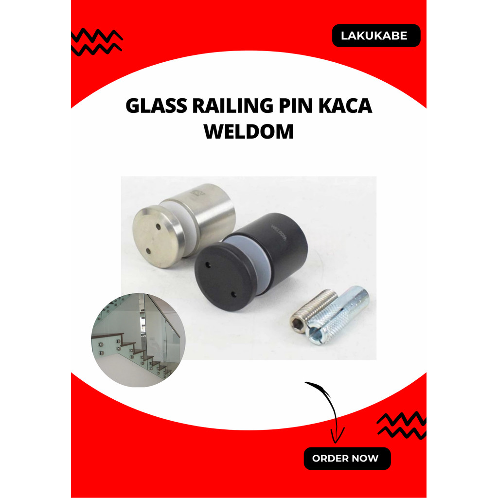 Jual Glass Pin Railing Kaca Weldom – Glass Holder Stainless Steel untuk ...