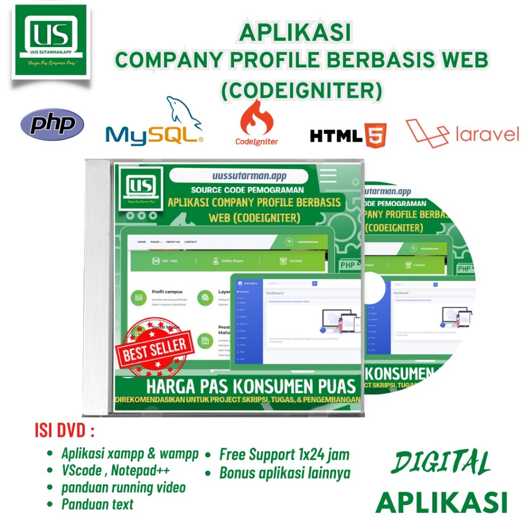 Jual source code Aplikasi Company Profile Berbasis Web (Codeigniter) | Shopee Indonesia