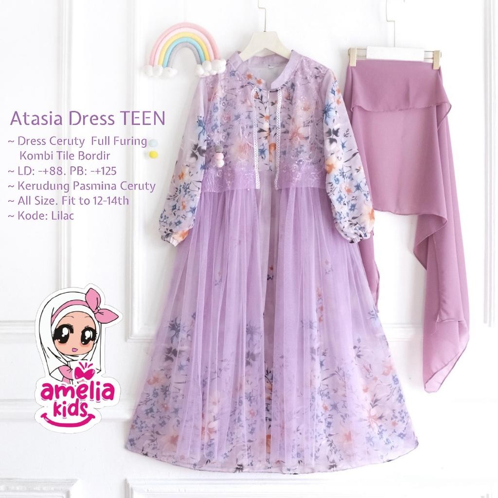 Jual 2202 ATASIA DRESS TEEN by AMELiaKiDS // ONESTUFF | Shopee Indonesia