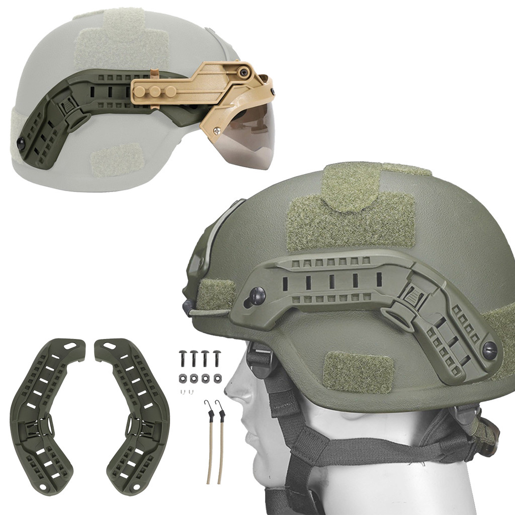 Jual 1 set of Tactical MICH2000 Helmet Side Guide Rail ABS ARC Helmet ...