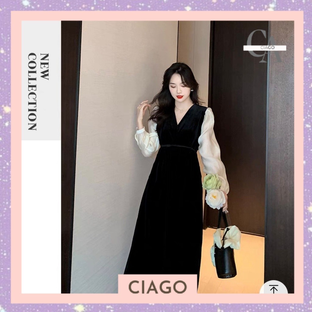 Jual Ciago fashion dress hijab wanita korean style bkk2788 | Shopee ...