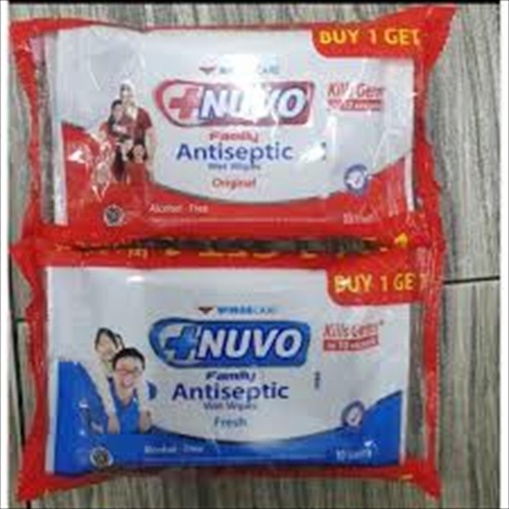 Jual NUVO ANTI BACTERIAL WET WIPES 50s BUY 1 GET 1 TISSUE BASAH ...