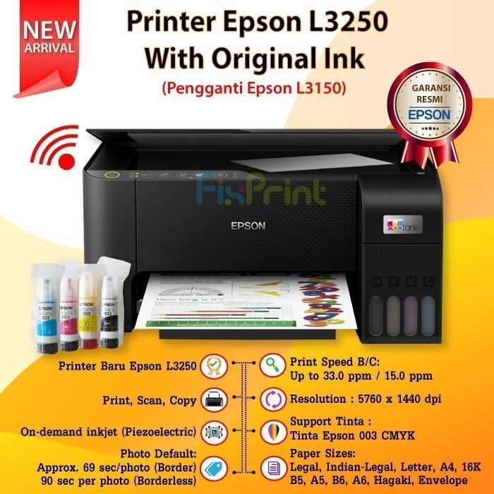 Jual Printer Epson L3150 L 3150 Print Scan Copy WiFI Tinta Epson 003 ...