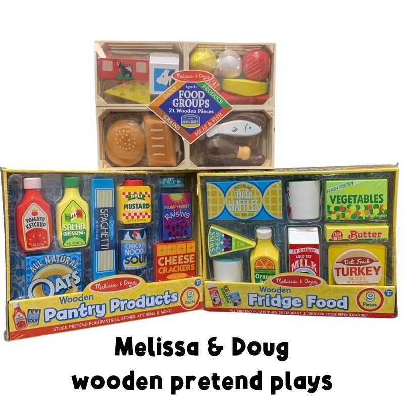 Jual Melissa Doug food groups pantry food fridge food pretend play toys ...