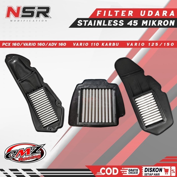 Jual FILTER Udara Stainless VARIO 125/150 160 110 KARBU PCX ADV 160 ...