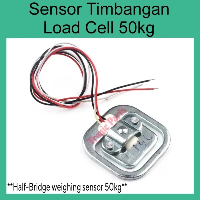 Jual Sensor Berat Load Cell 50kg Weight Sensor Timbangan Half Bridge 50 ...