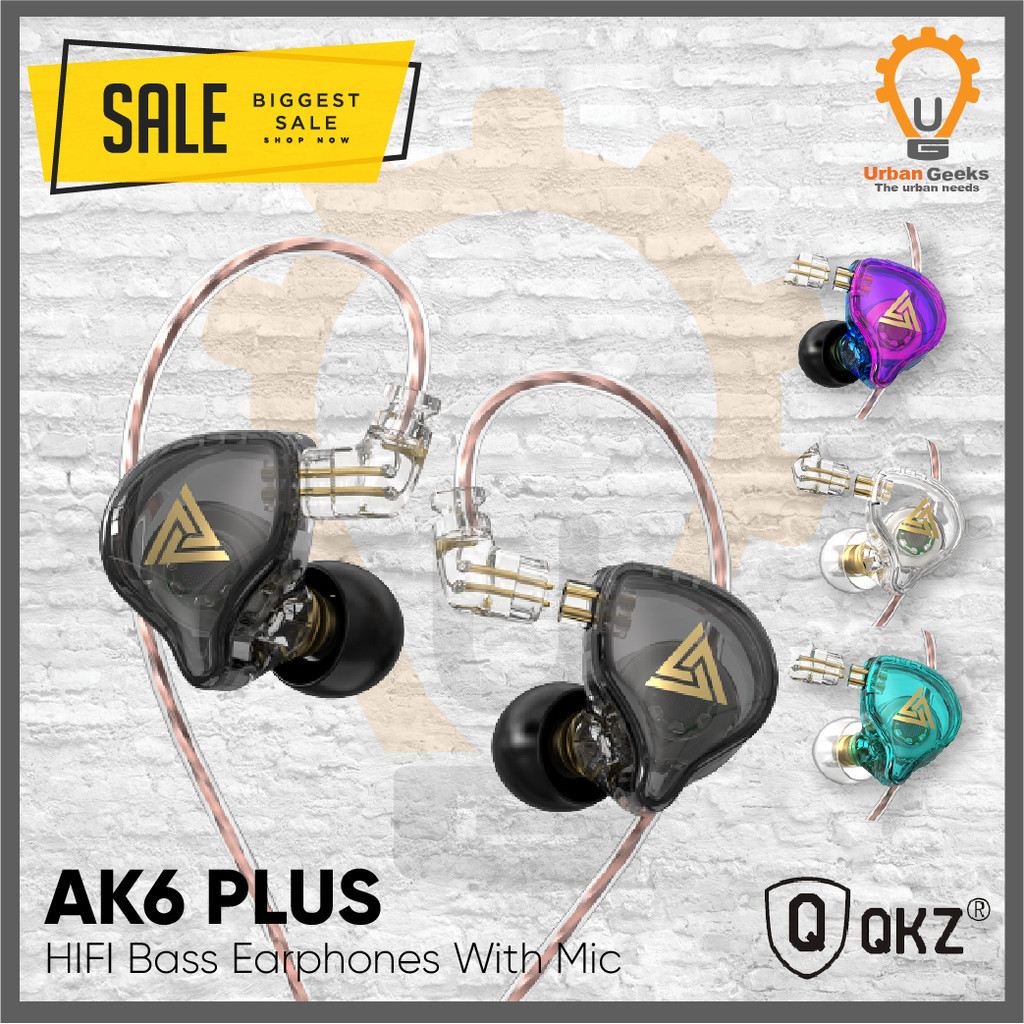 Jual QKZ AK6 Plus HiFi Detachable Audio Wired Earphones Dynamic ...