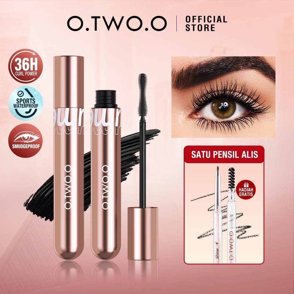 Jual O.TWO.O Waterproof Mascara Long Lasting 36H Make Up (Volume and ...