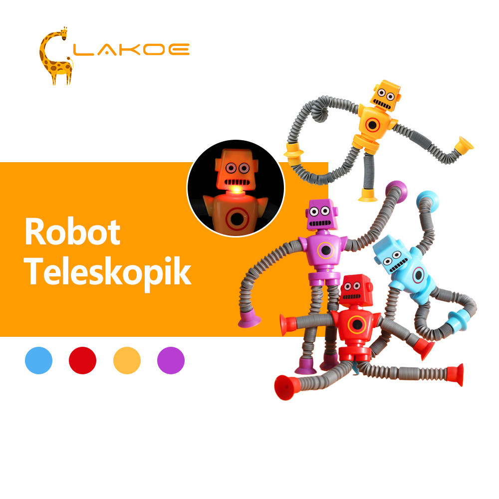 Jual LAKOEOFFICIALMALL Suction Cup Tabung Telescopic Robot Mainan Anak ...