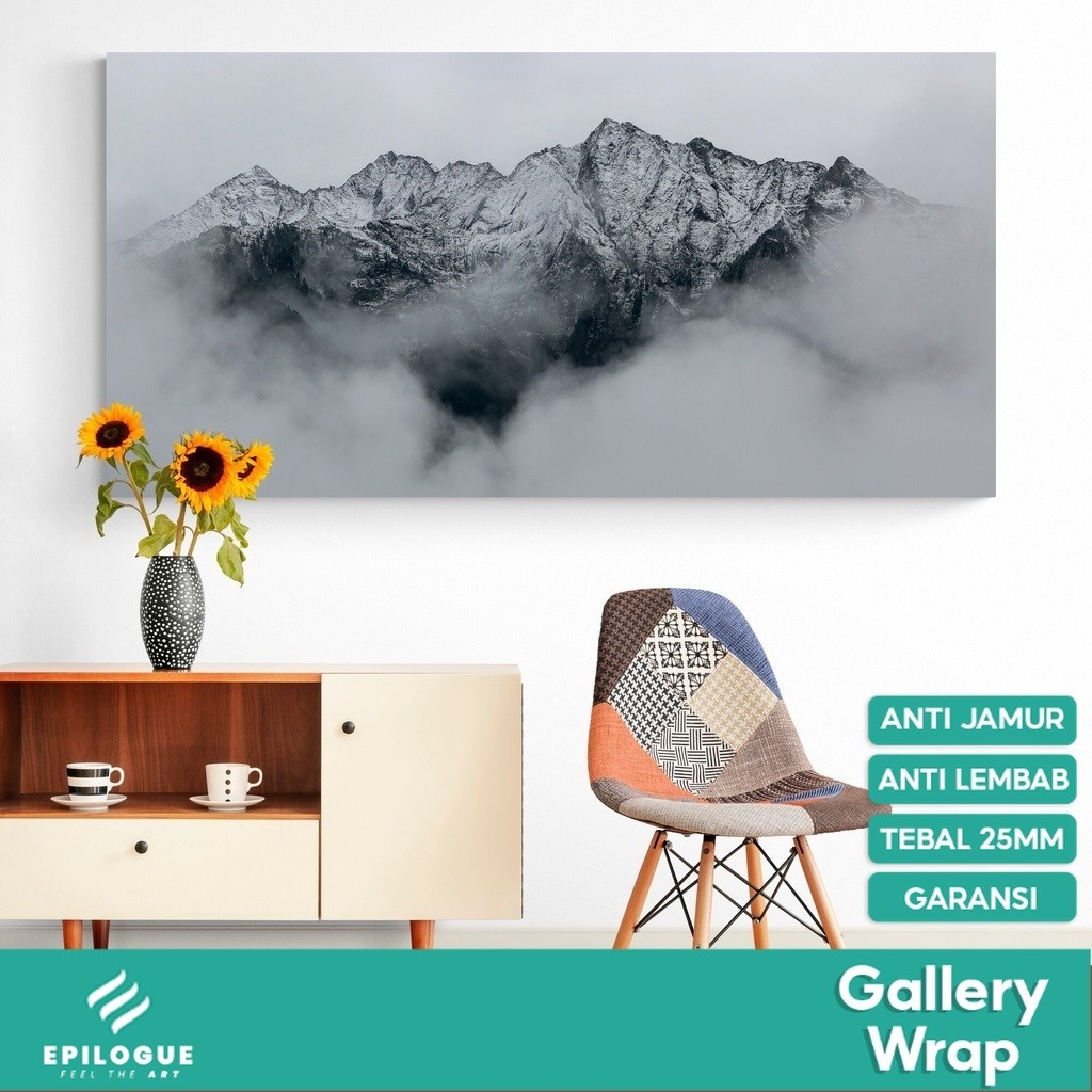 Jual Epilogue - Dekorasi Dinding 60x112 Pajangan Gunung Ruang Tamu ...