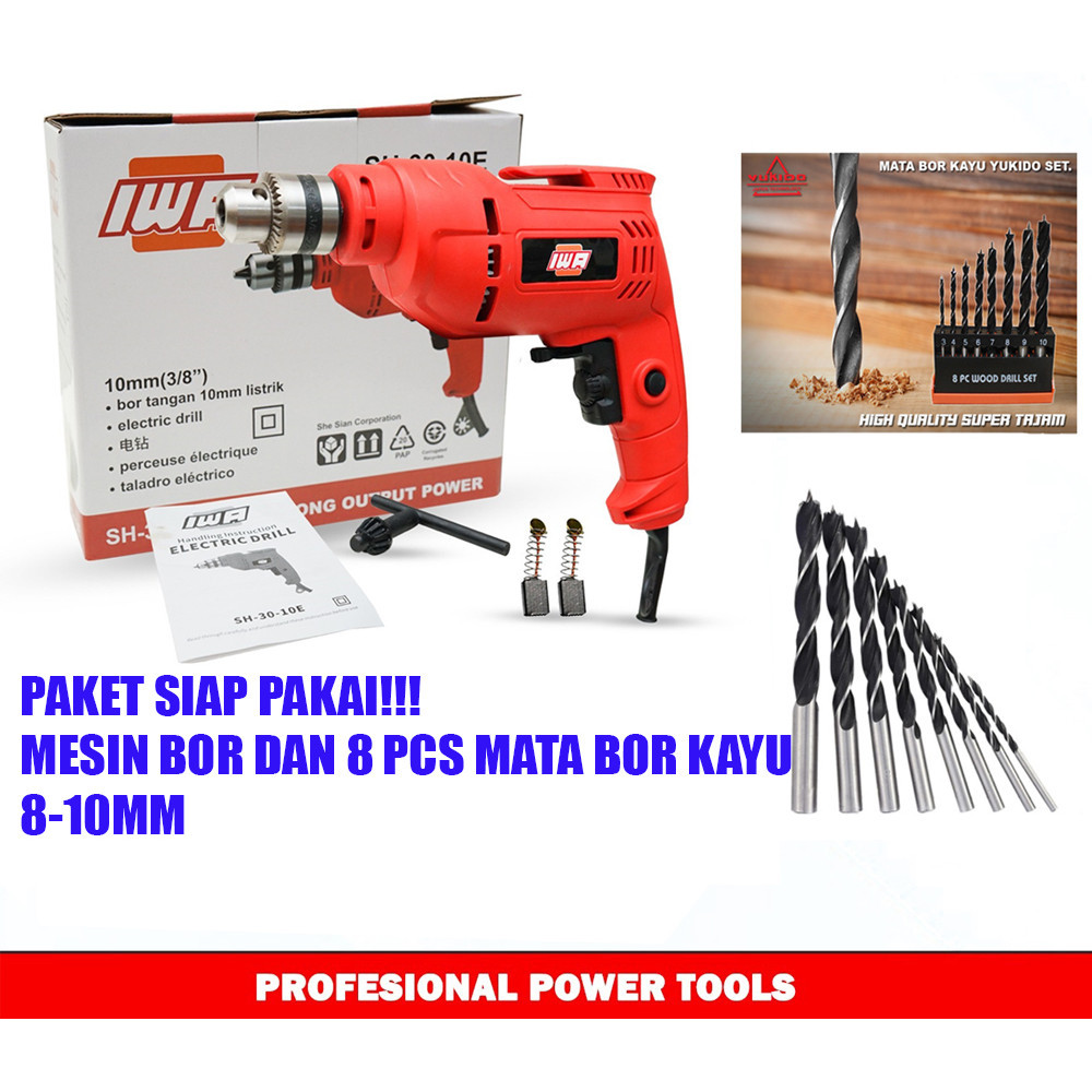 Jual Electric Drill 10mm Mesin Bor Listrik Low Wat 380/220v Edisi Plus ...