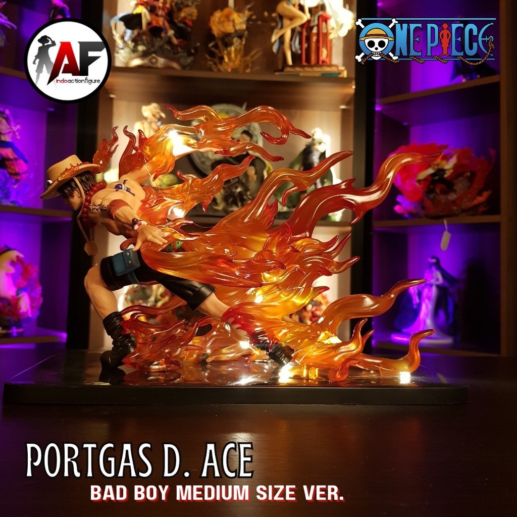 Jual Statue One Piece action figure portgas D. Ace BadBoy medium size | Shopee Indonesia