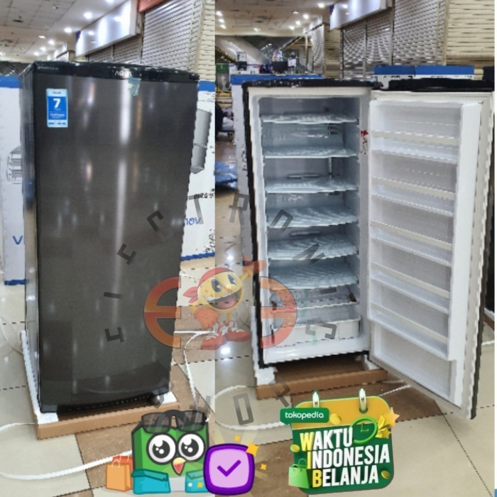 Jual Aqua S6 Standing Freezer 6 Rak - Freezer - Dark Silver | Shopee ...