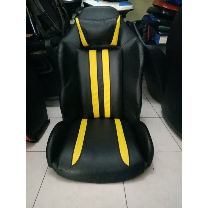 Jual Produsen kursi GAMING RACING lesehan YELOW BLACK FREE BANTAL ...