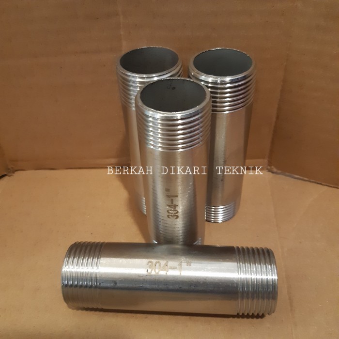 Jual pipa nepel - pipa drat 10cm stainless 304 drat luar 1 inch | Shopee Indonesia