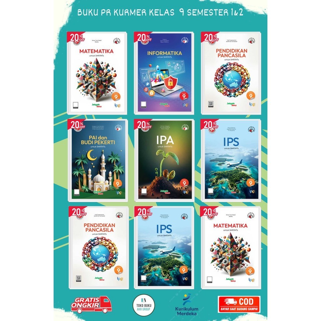 Jual Buku Pr/LKS SMP/MTS Kurmer Kelas 9/IX Semester 1&2 Kurikulum Merdeka Intan pariwara Tahun ...