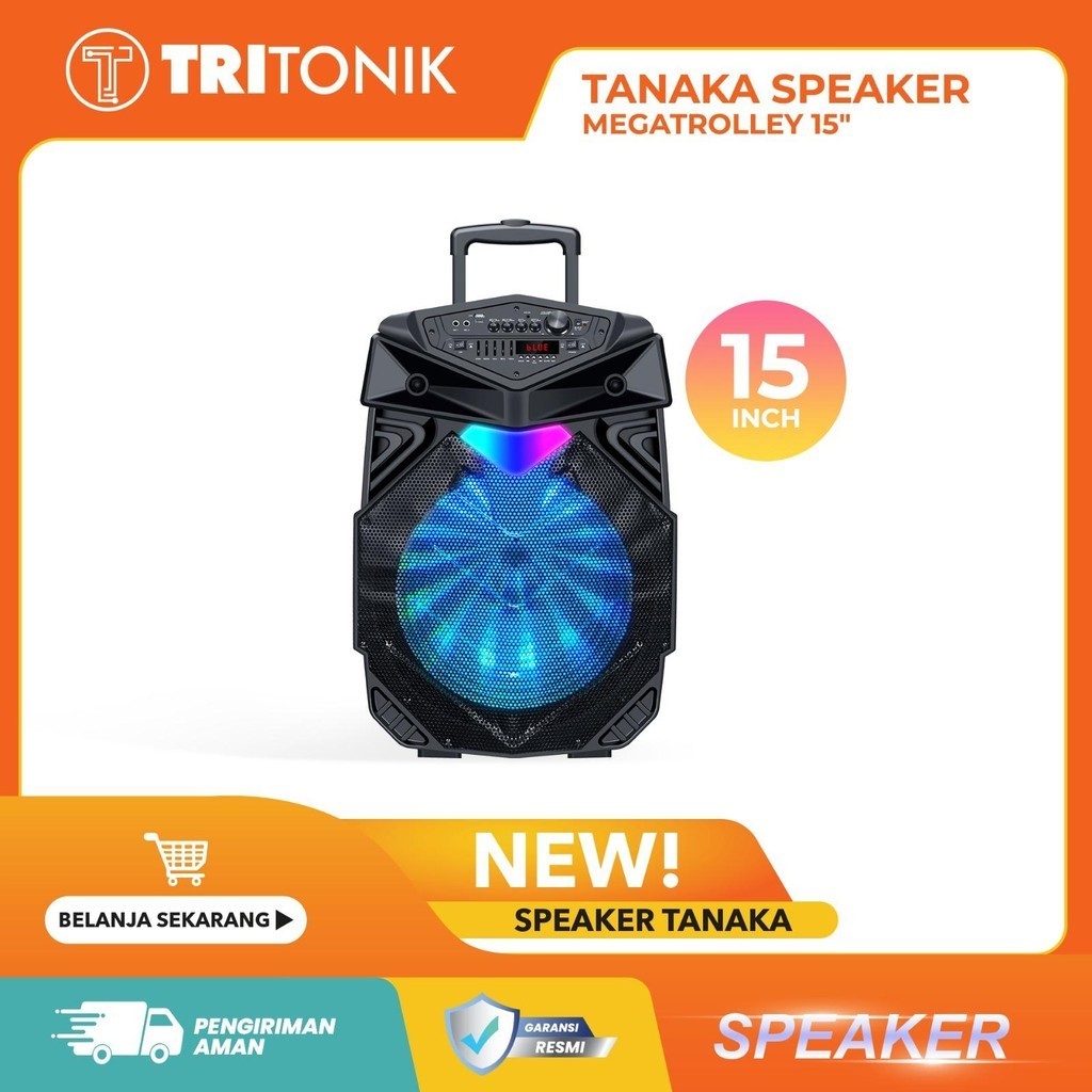 Jual SPEAKER BLUETOOTH PORTABLE TANAKA MEGATROLLEY 10,15,18 INCH ...